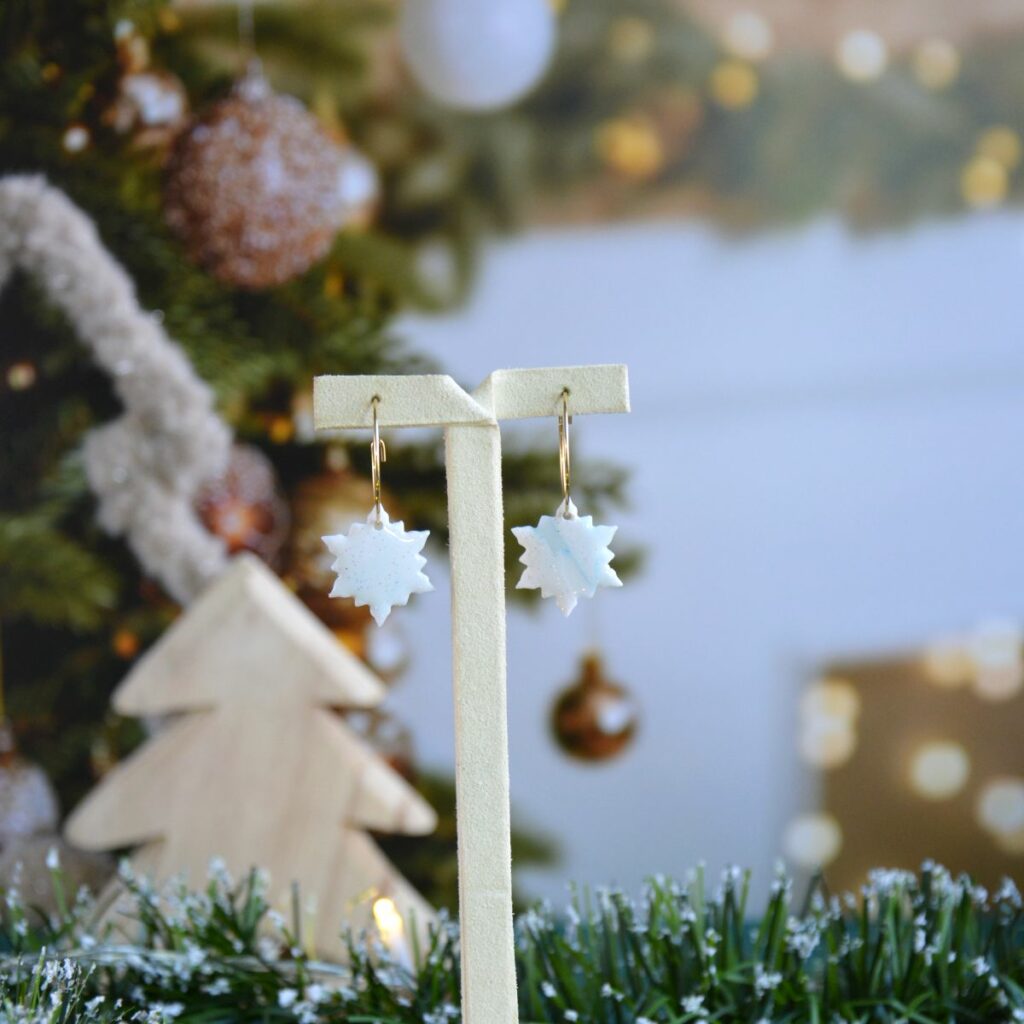 Créoles "Mini Flocons Givrés" La fabrique de Clem